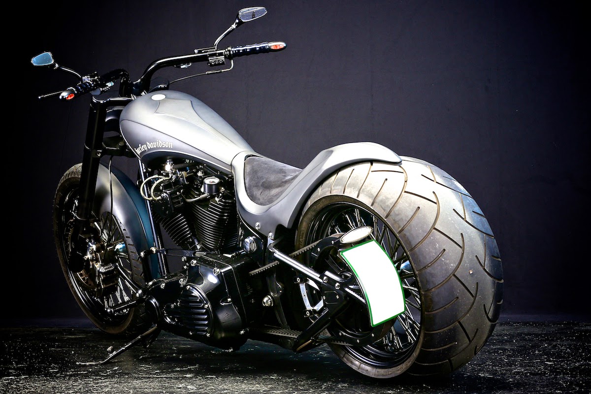 Motor Drag Ninja : Harley Davidson 2003 FXSTB Custom [U-TERA] HD Wallpaper